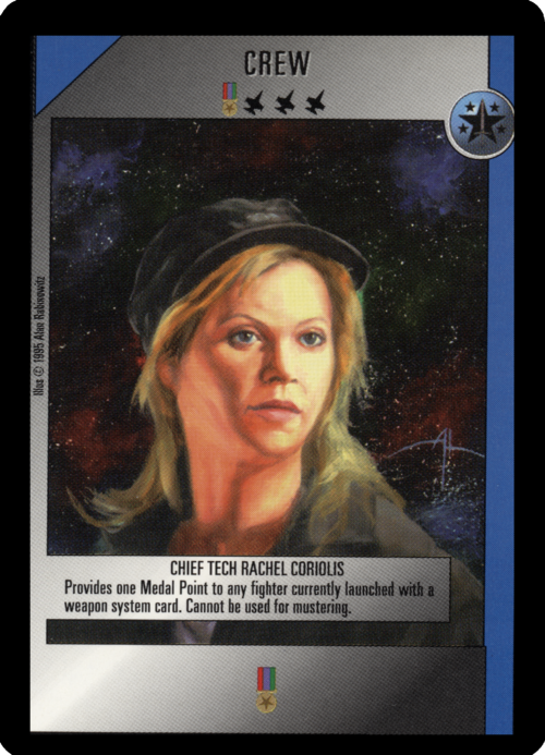 Chief Tech Rachel Coriolis (card) - Wing Commander Encyclopedia