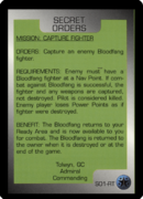 Secret Orders (card type) - Wing Commander Encyclopedia